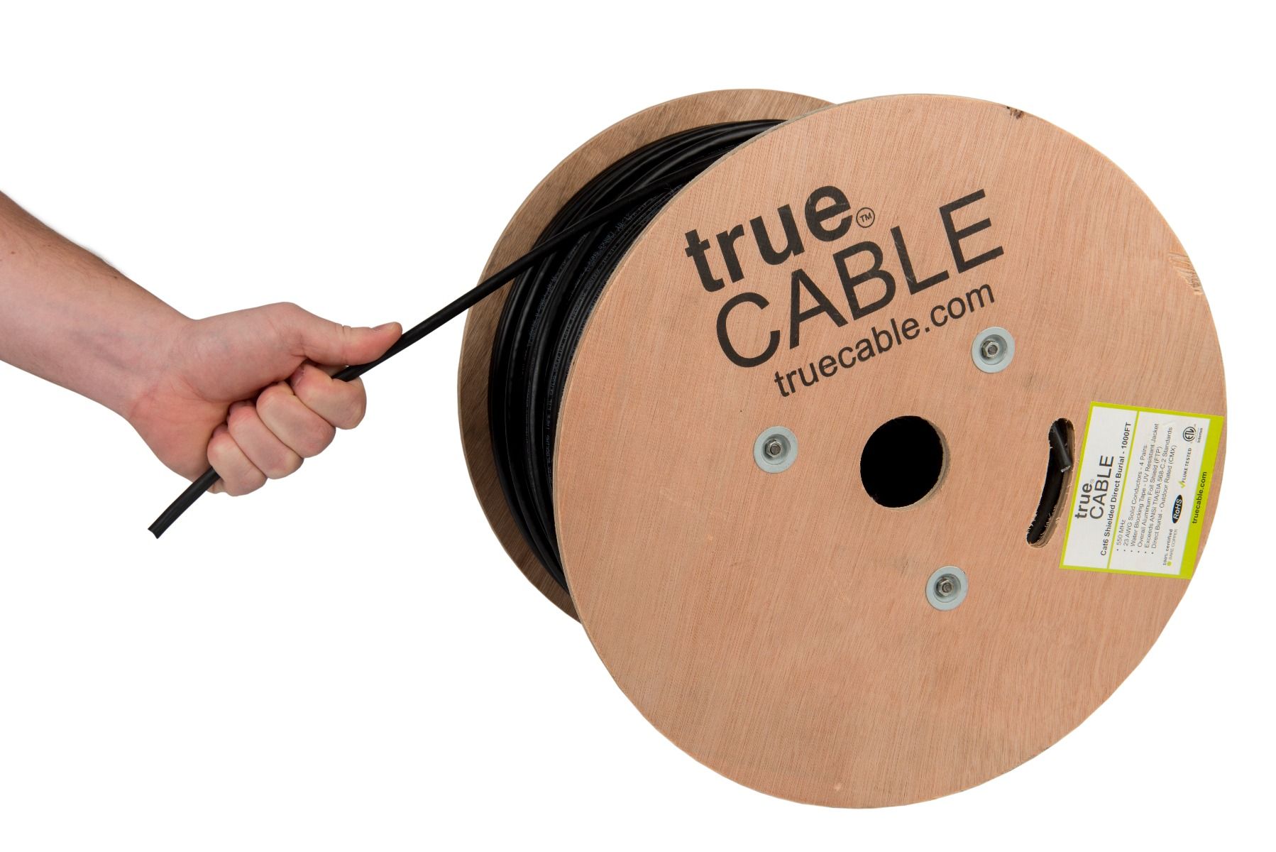 Cat6 Direct Burial Ethernet Cable, Shielded, 1000ft, Black – p80w-plus ...